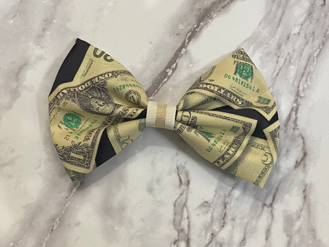Money Hair Bow, Drip, Cash Money Handmade Fake Dollar Bills Decor Bow ...