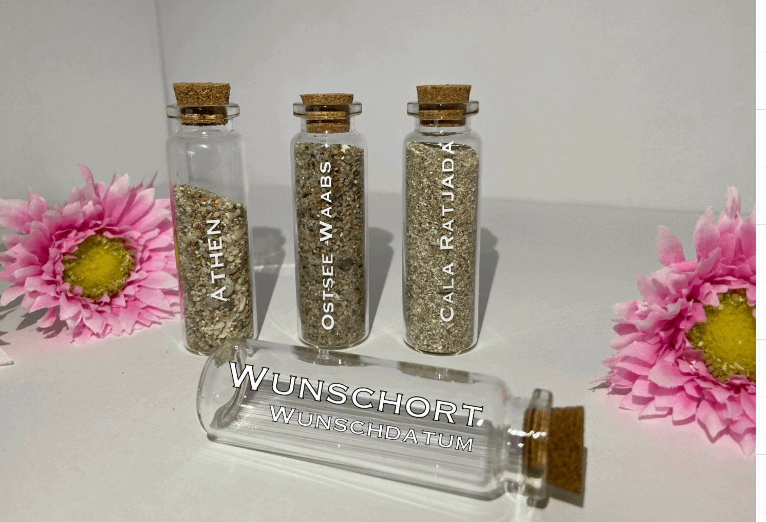Personalized sand vials message in a bottle souvenir | Etsy