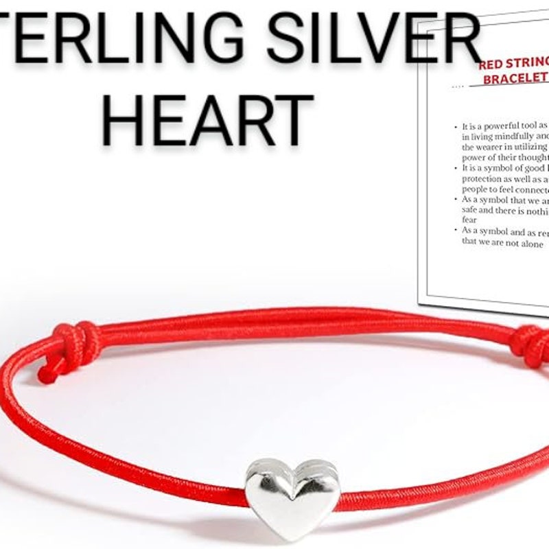 Red Heart Bracelet - Etsy