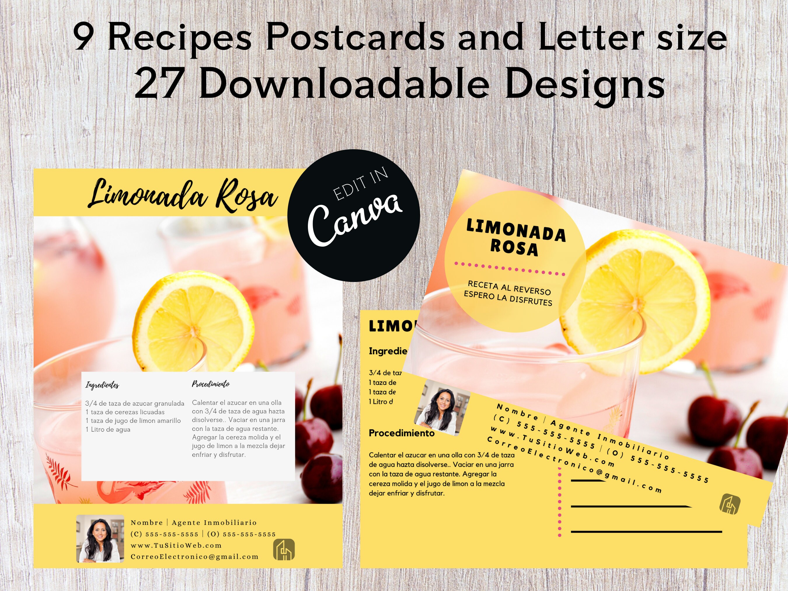 Spanish Real Estate Postcards Realtor Recipe Card Realtor | Etsy
