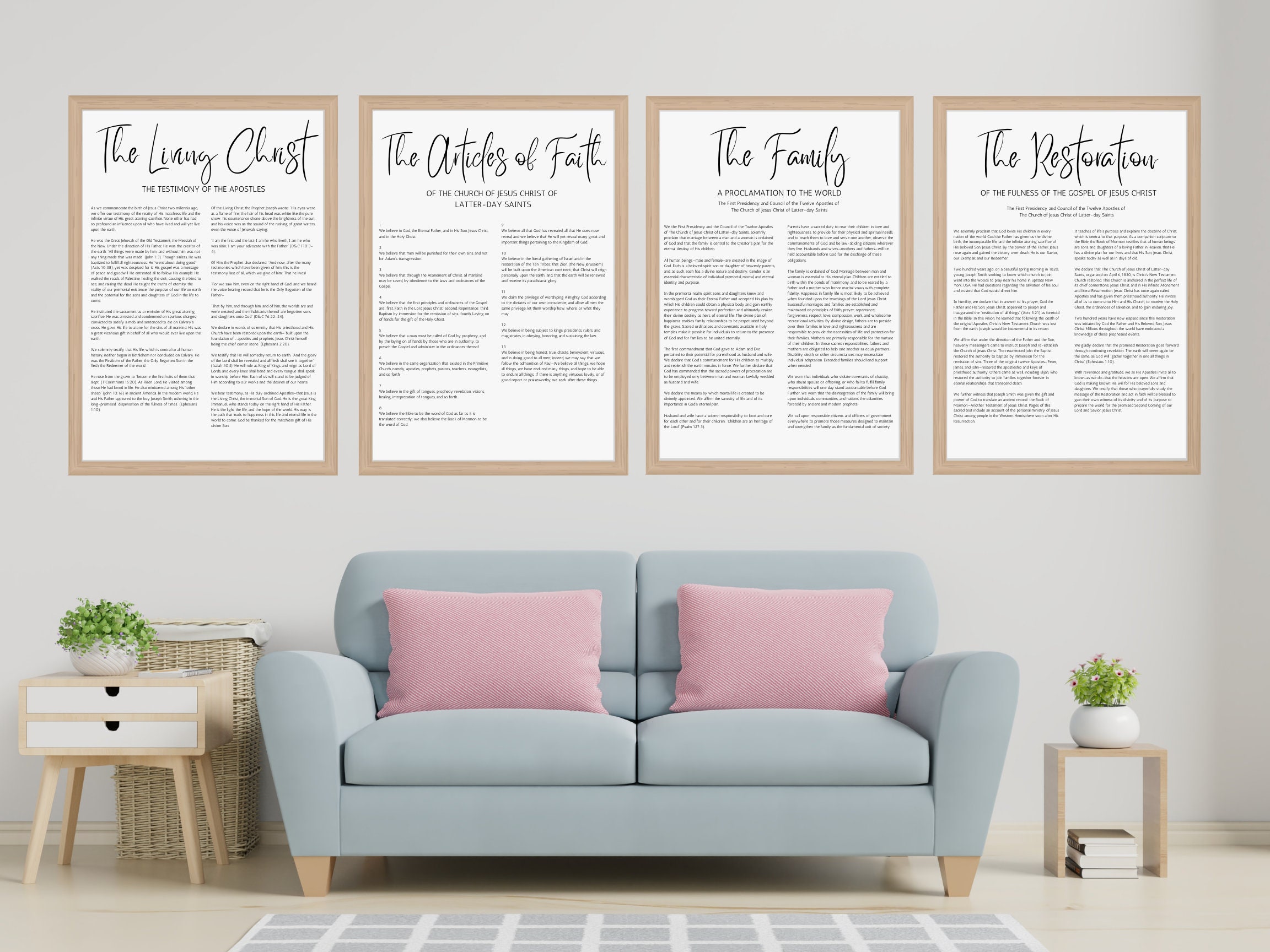 LDS Proclamation Bundle - Set of 4: the Living Christ, the Articles of ...