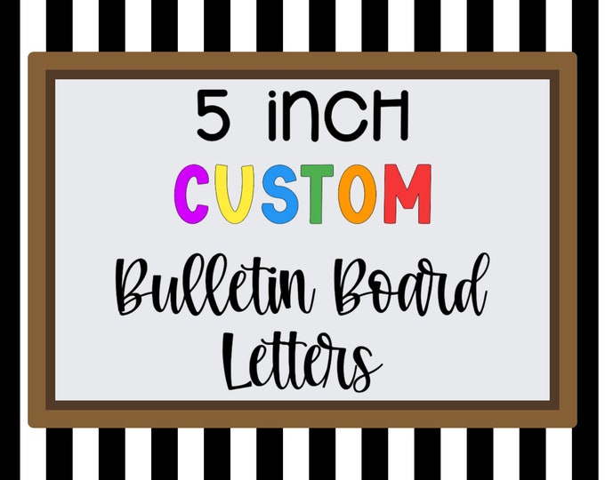 8 INCH Custom Bulletin Board Letters Cutouts / Bulletin Board Decor ...