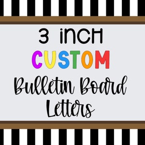 Bulletin Board Letters | 3 Inch Bulletin Board Letters | Back to School ...