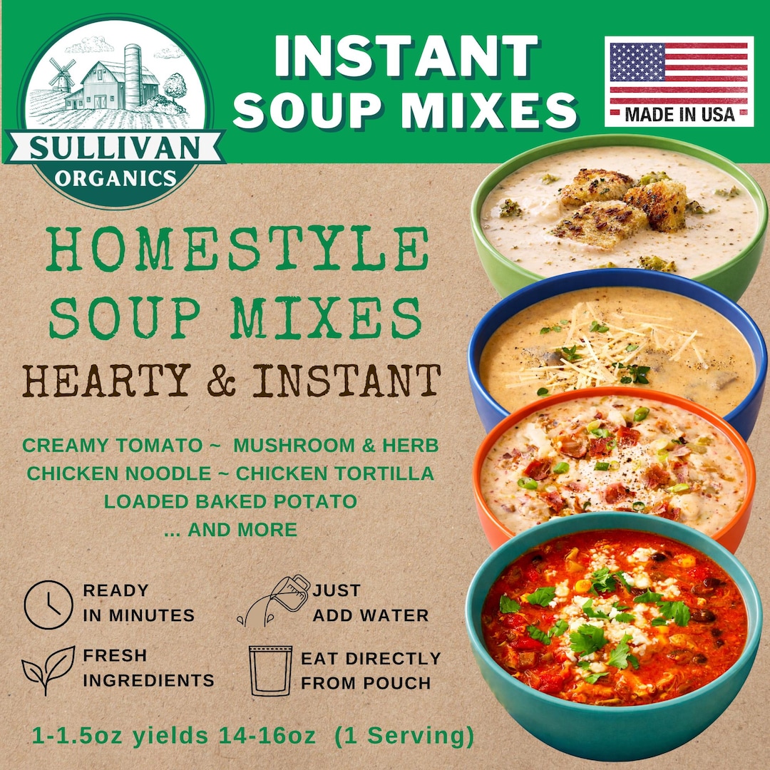 Instant Homestyle Soup Mix - Hearty, Nourishing, MRE Style Meal ...