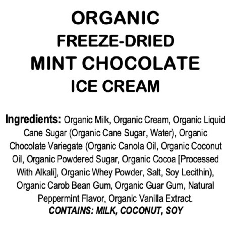 Organic Freeze-dried Mint Chocolate Ice Cream - Etsy