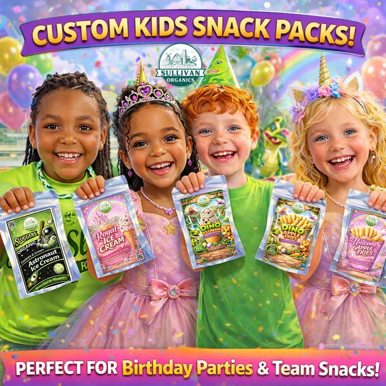 Custom Kids Snack Packs | Freeze-dried Ice Cream, Apple Fries ...