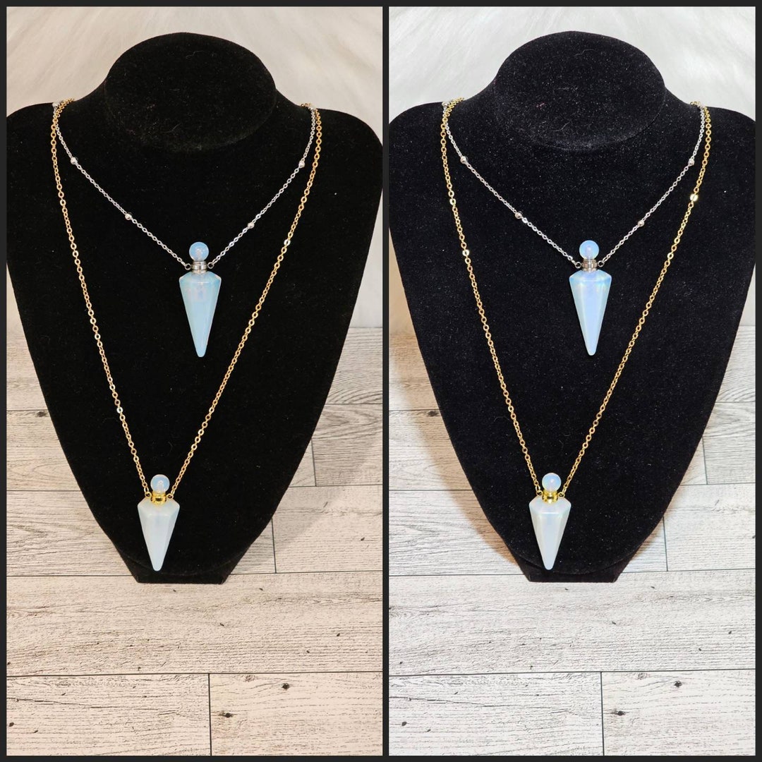 Crystal Cremation Urn Necklace, Labradorite, Memorial Keepsake, Ashes ...