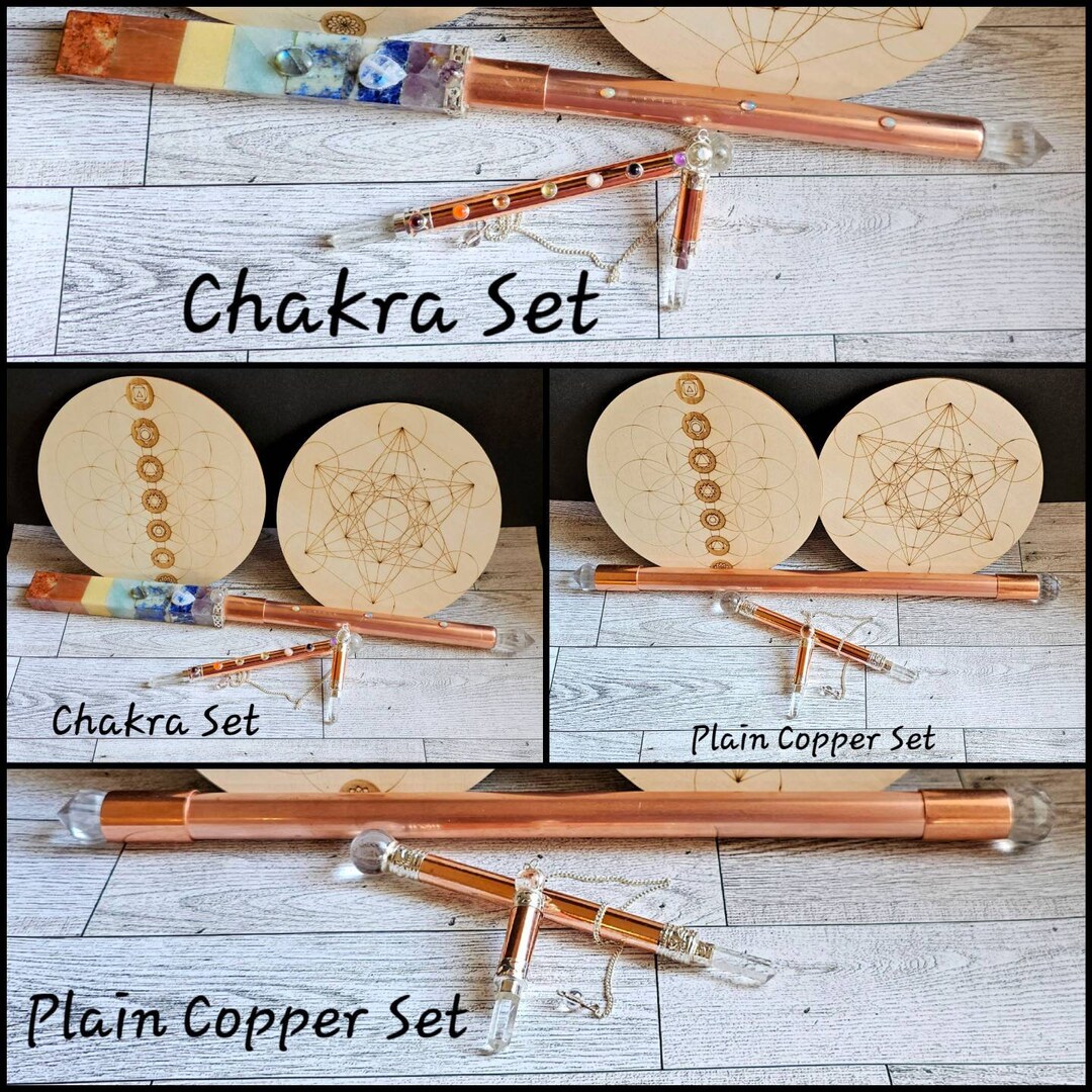 Powerful Orgone Wand, Chakra Crystal Wand, Copper Wand, Crystal Wand, 6 ...