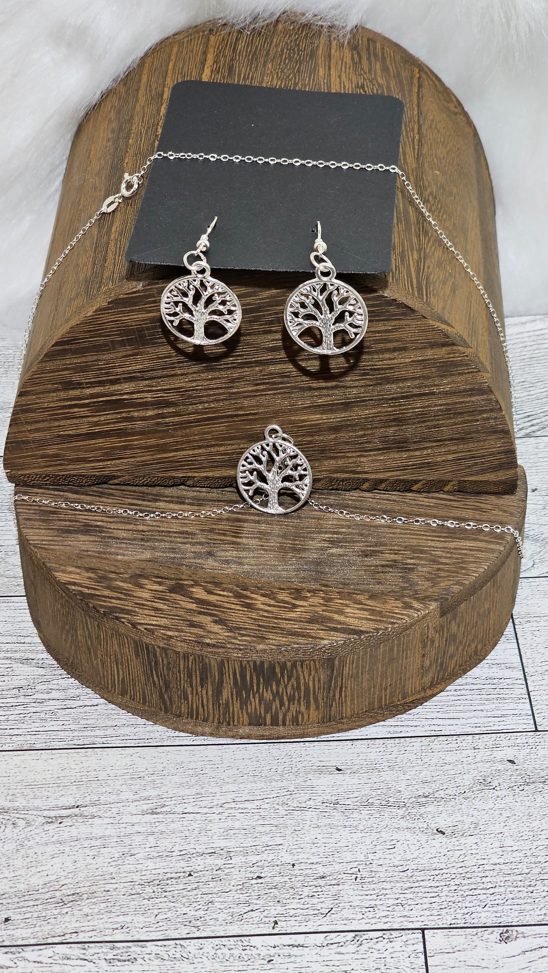 Sterling Silver Tree of Life Necklace and Earring Jewelry Set, Tree of ...