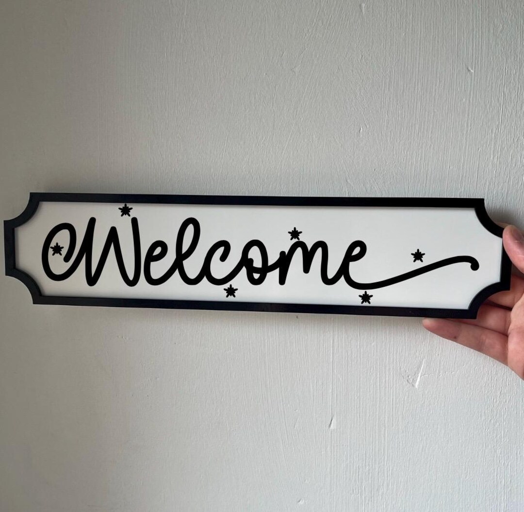 Welcome Sign, Welcoming House Sign, Hallway Sign, Gift Idea, Wall Decor ...