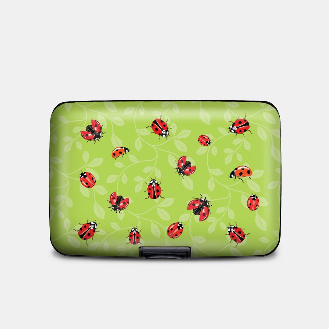 Mary Lake Thompson Ladybugs Armored Wallet, RFID Protection Hard Case ...