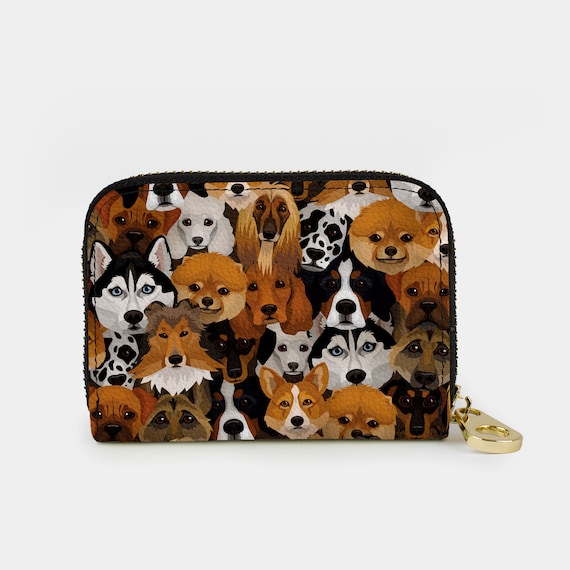 Dog Breeds Collage Zipper Wallet RFID Protection Zip Card | Etsy