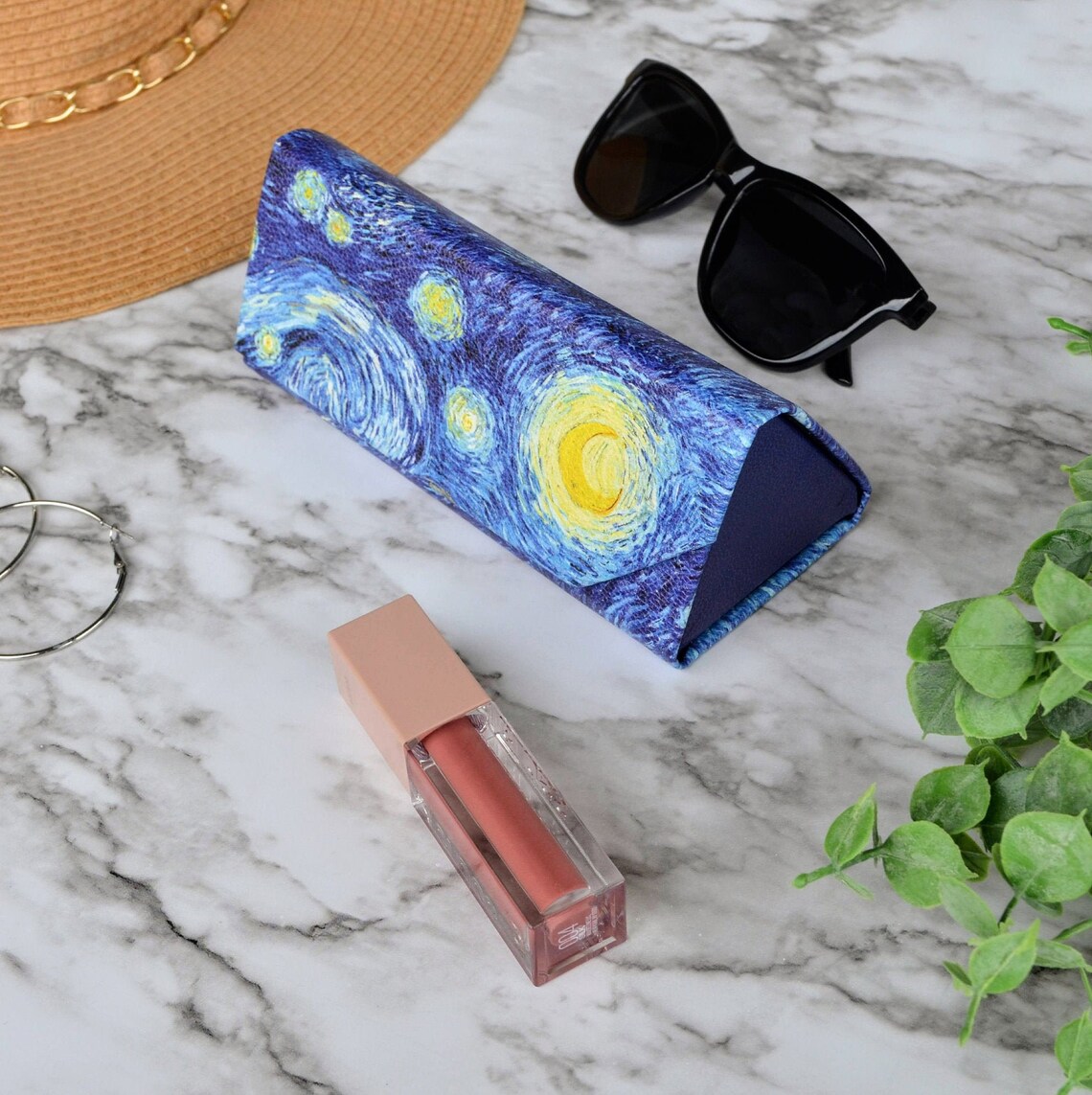 Van Gogh Starry Night Foldable Sunglass Case Easy Fold - Etsy