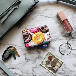 Colorful Donuts Armored RFID Wallet, RFID Protection Hard Case Card ...