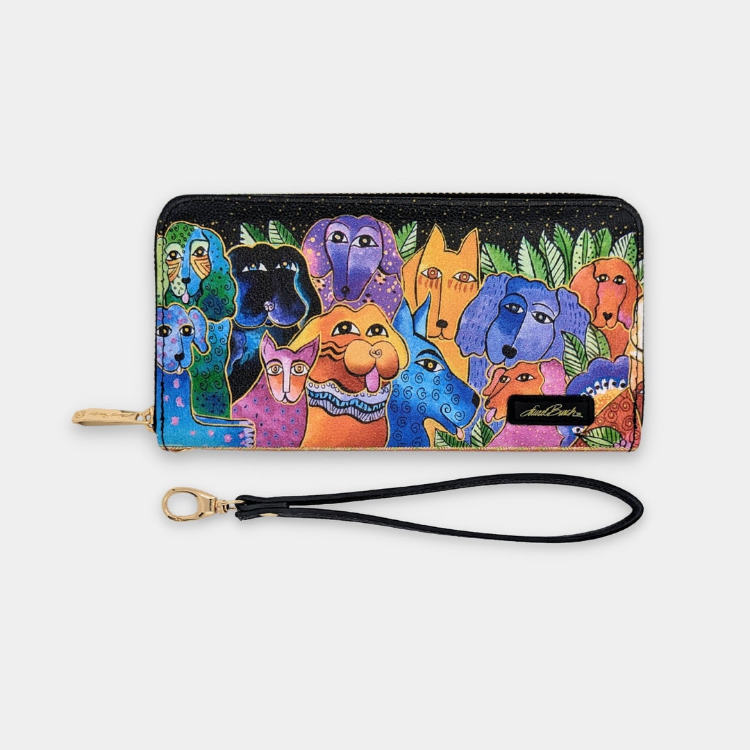 Laurel Burch Dogs and Doggies Bifold Wallet, Phone Billfold Card Holder ...