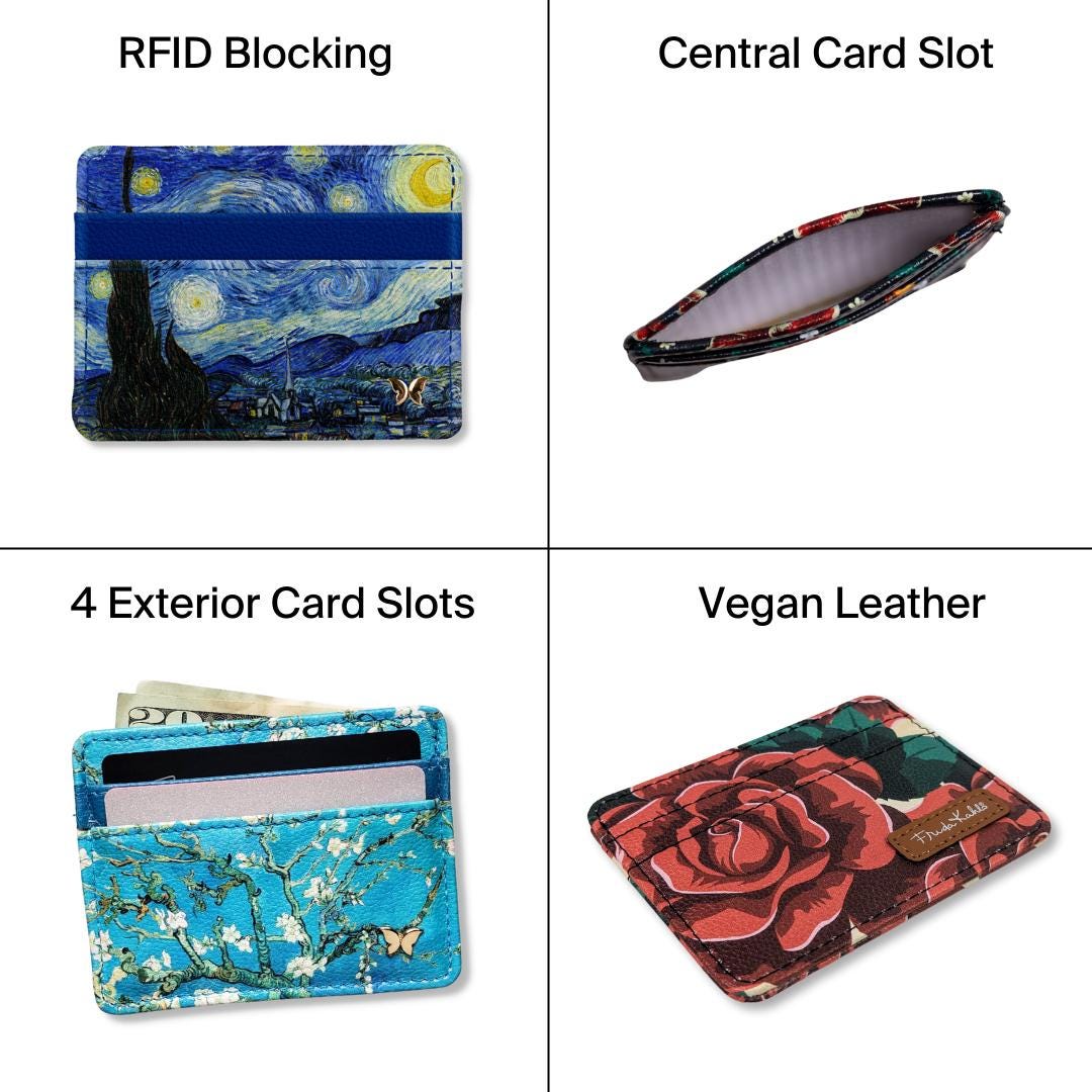 Ladybug Vegan Leather Slim Wallet Rfid Compact Card Holder Etsy