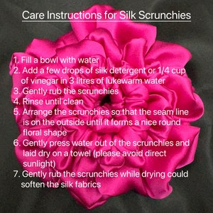 100% Premium Silk Scrunchie Set (1 Mini + 1 Regular Size) | Soft ...