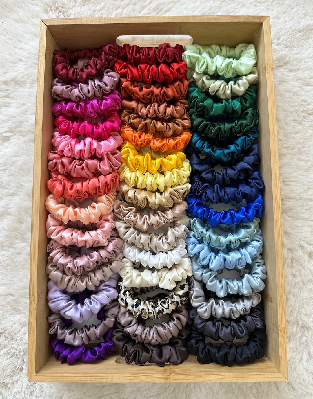 100% Premium Silk Scrunchies mini Size Choose Your Colors by Leaving a ...