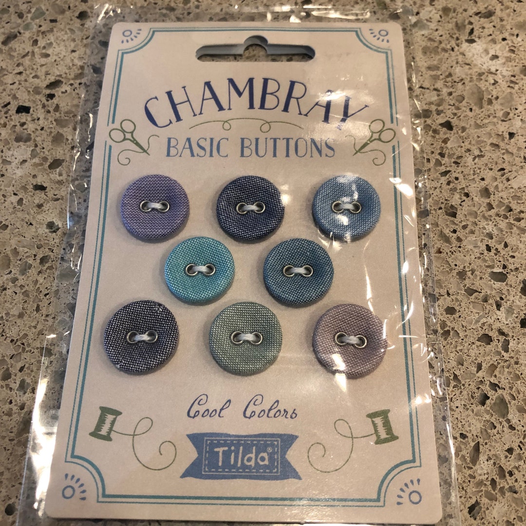 Tilda Chambray Basic Buttons Cool Colors - Etsy