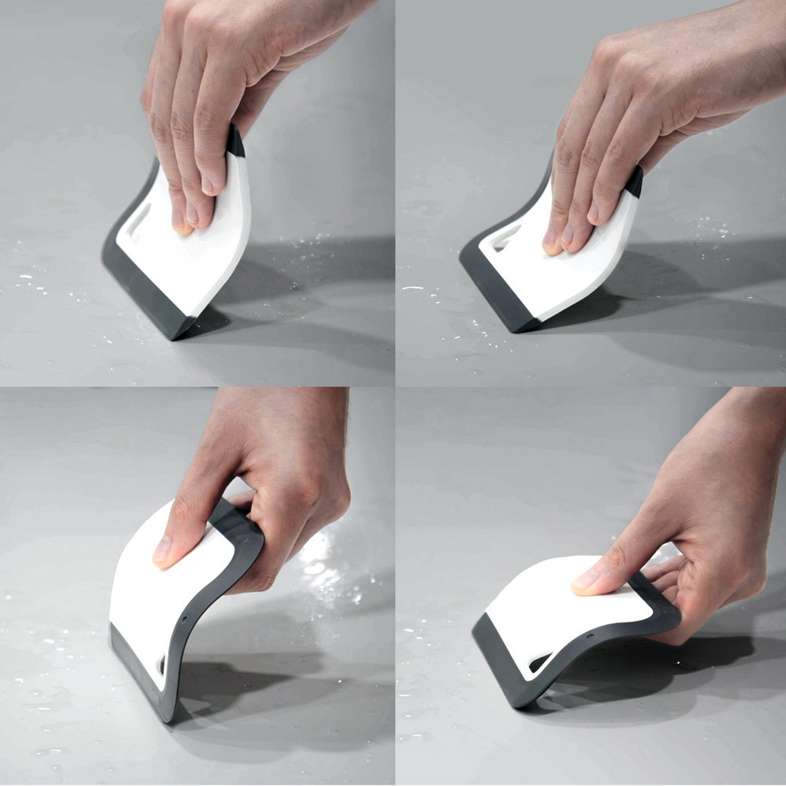 All Purpose Handy Curved Squeegee 2PCS for Bath, Kitchen Sink and More ...