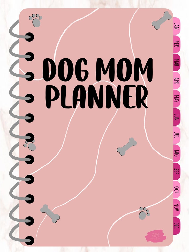 Dog Mom Digital Planner - Undated - Etsy