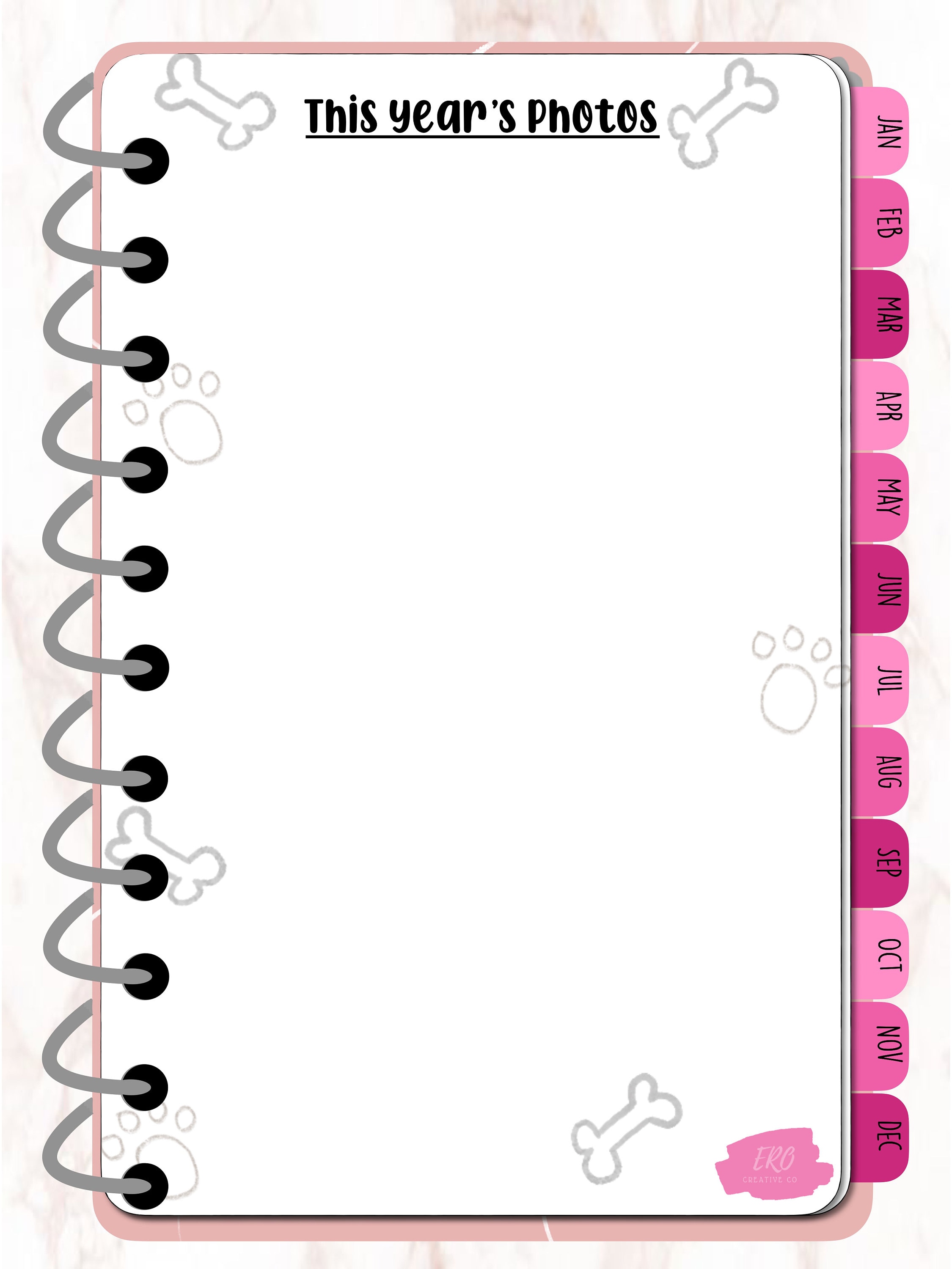 Dog Mom Digital Planner - Undated - Etsy
