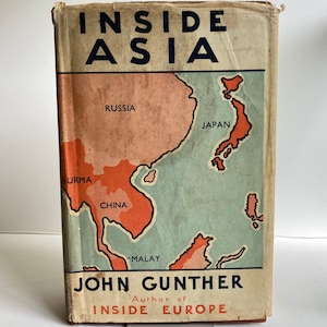 Inside Asia by John Gunther / Vintage Book 1939 - Etsy