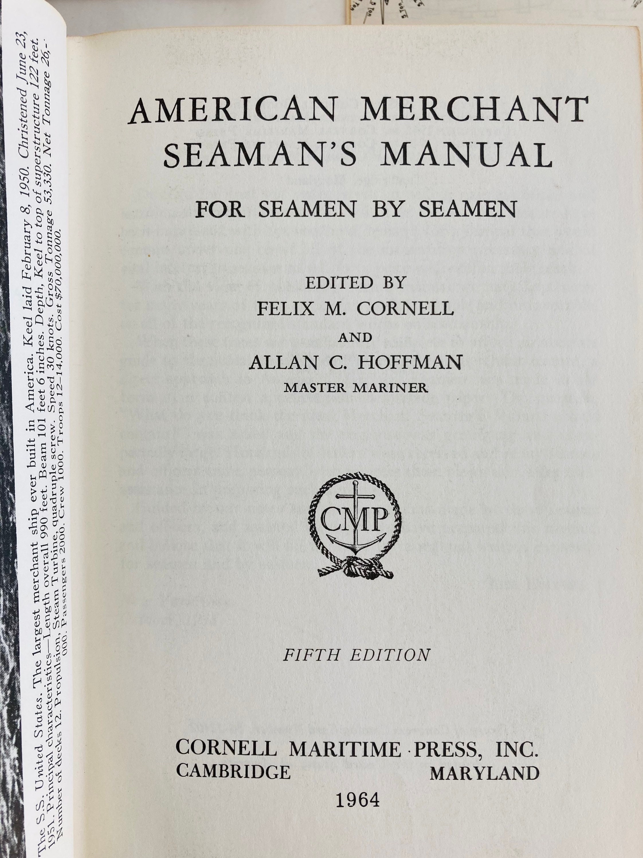 American Merchant Seaman’s Manual 1964 / Vintage Manual With Separate ...