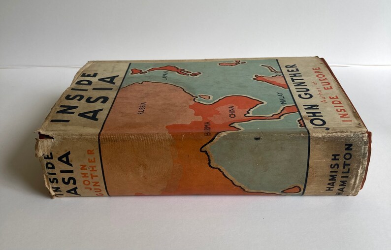 Inside Asia by John Gunther / Vintage Book 1939 - Etsy