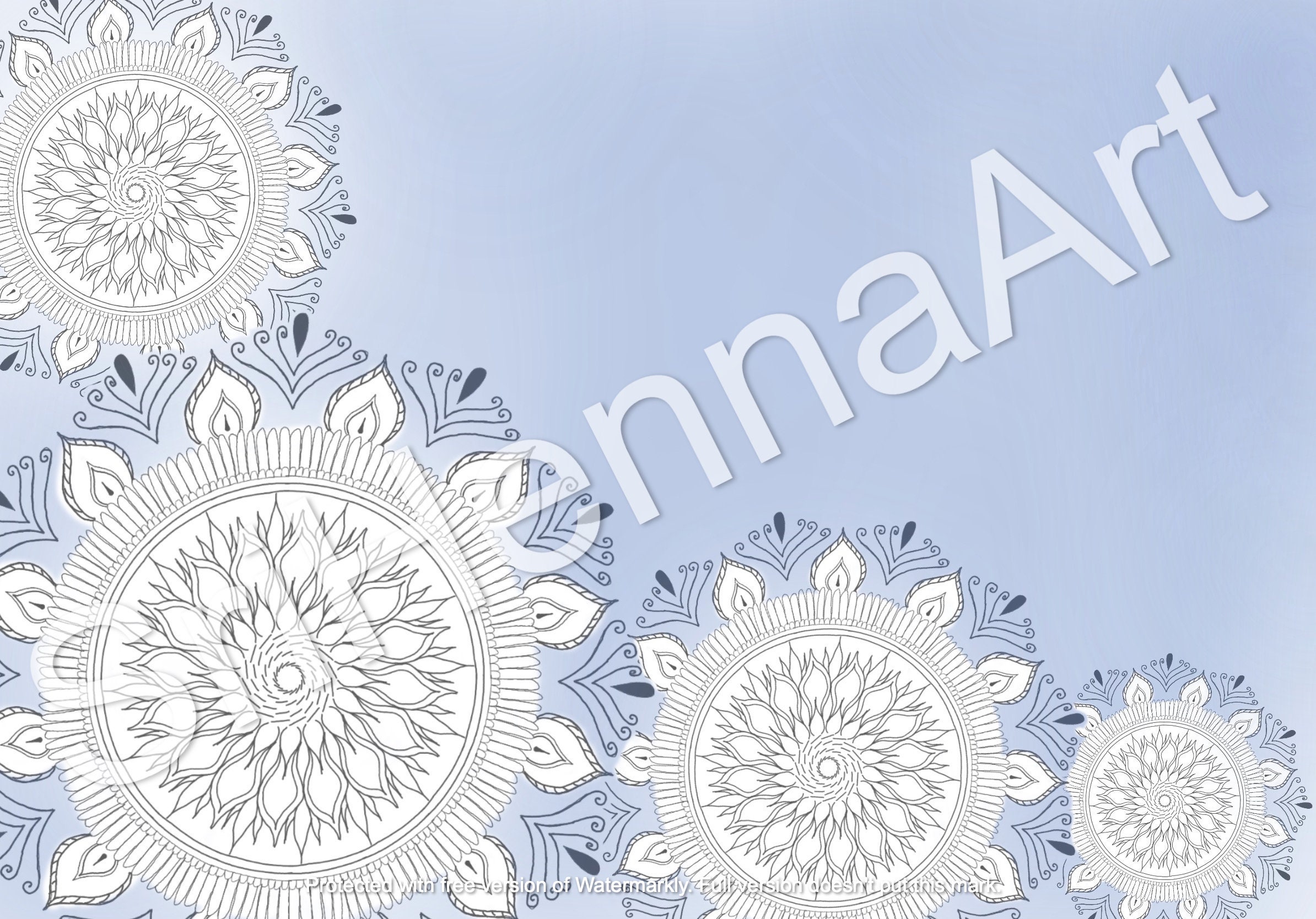 Bright Periwinkle Mandala - Etsy