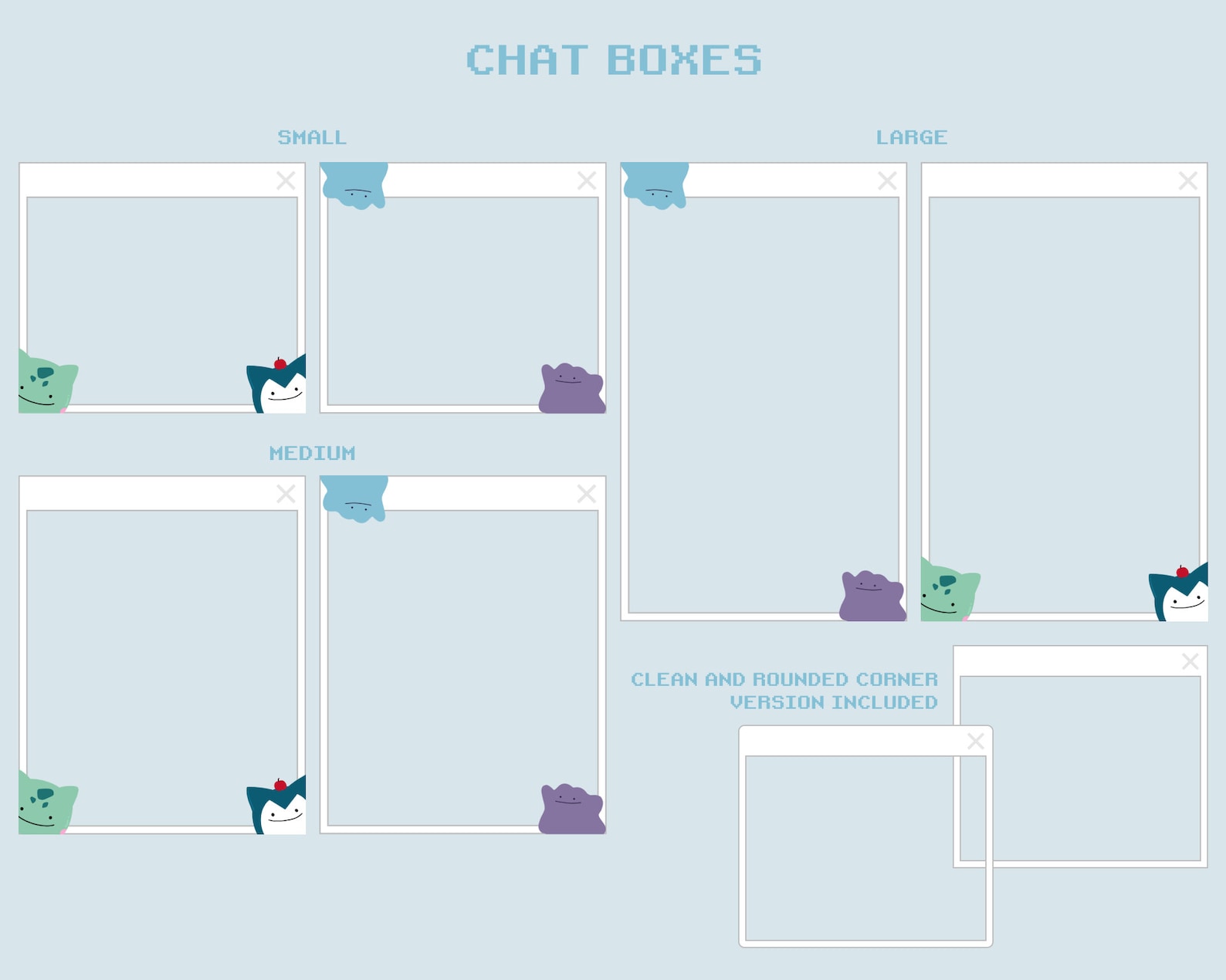 Pokémon Animated Stream Overlay Screens Package | Clean White Blue ...