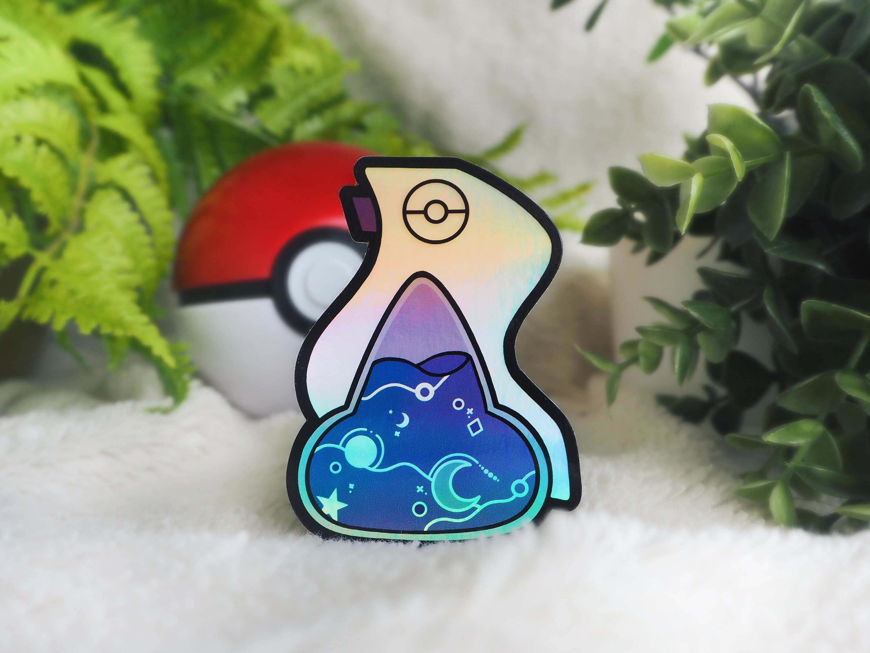 Holographic Pokémon Potion Sticker Waterproof Sticker Pokemon Item - Etsy