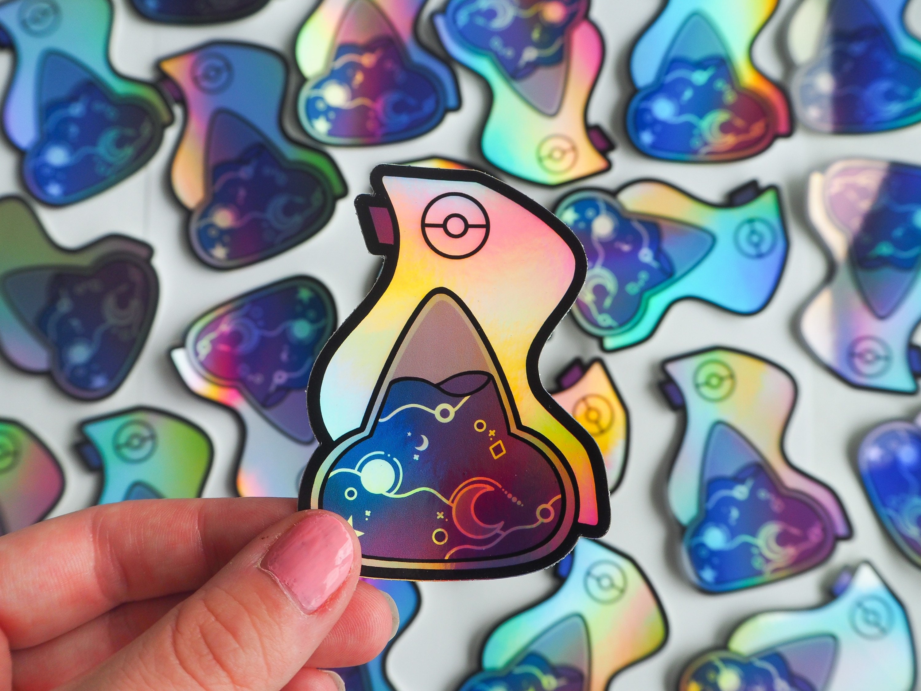 Holographic Pokémon Potion Sticker Waterproof Sticker Pokemon Item - Etsy