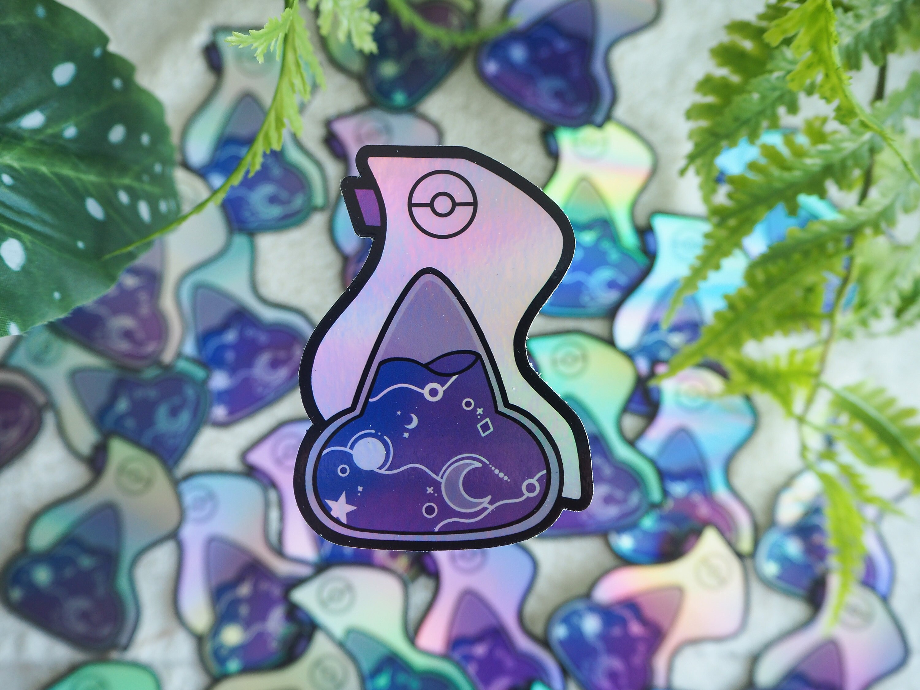 Holographic Pokémon Potion Sticker Waterproof Sticker Pokemon Item - Etsy