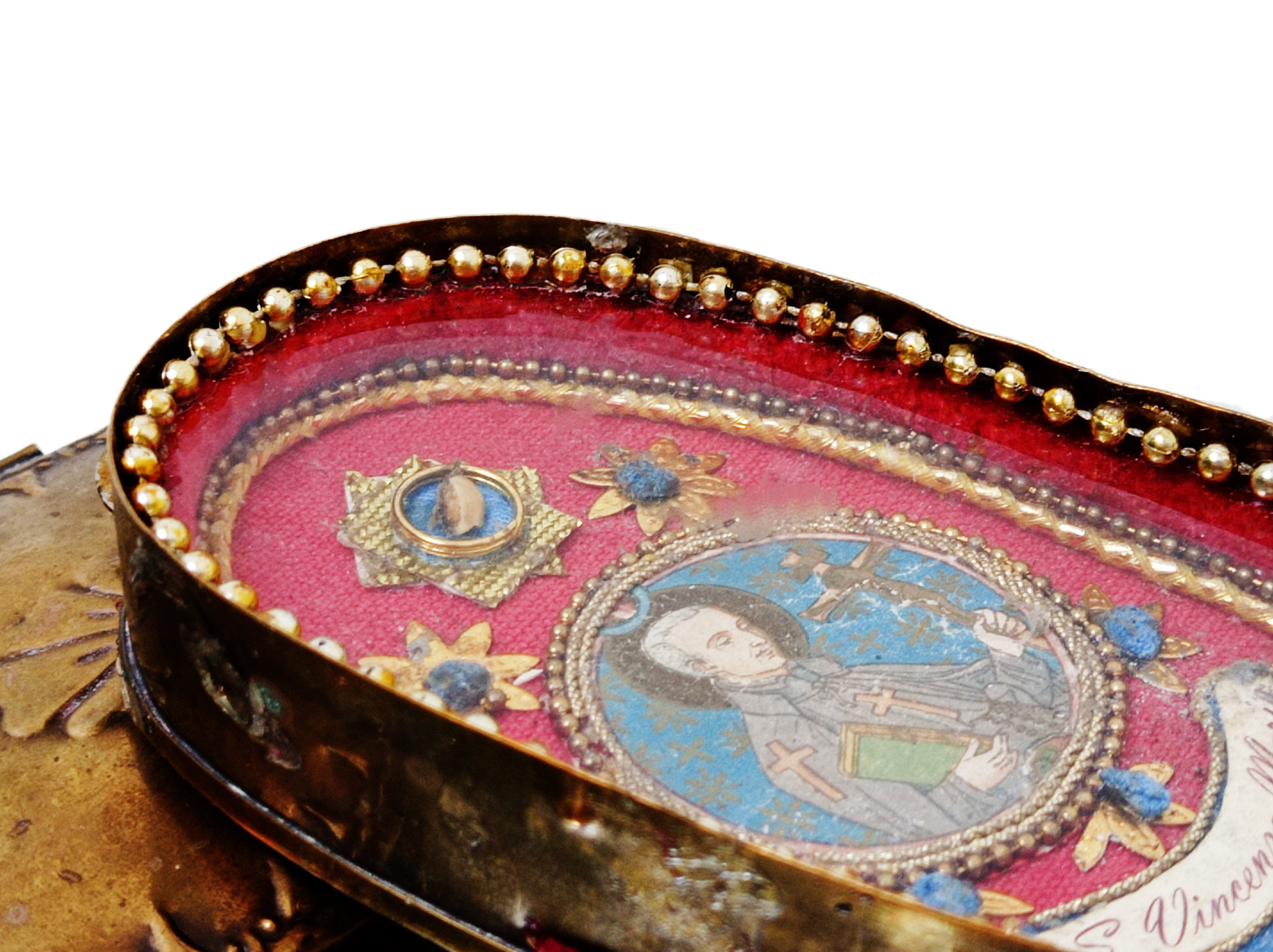 A Graceful Antique Italian Reliquary, an Extremely Rare Brass Reliquary ...