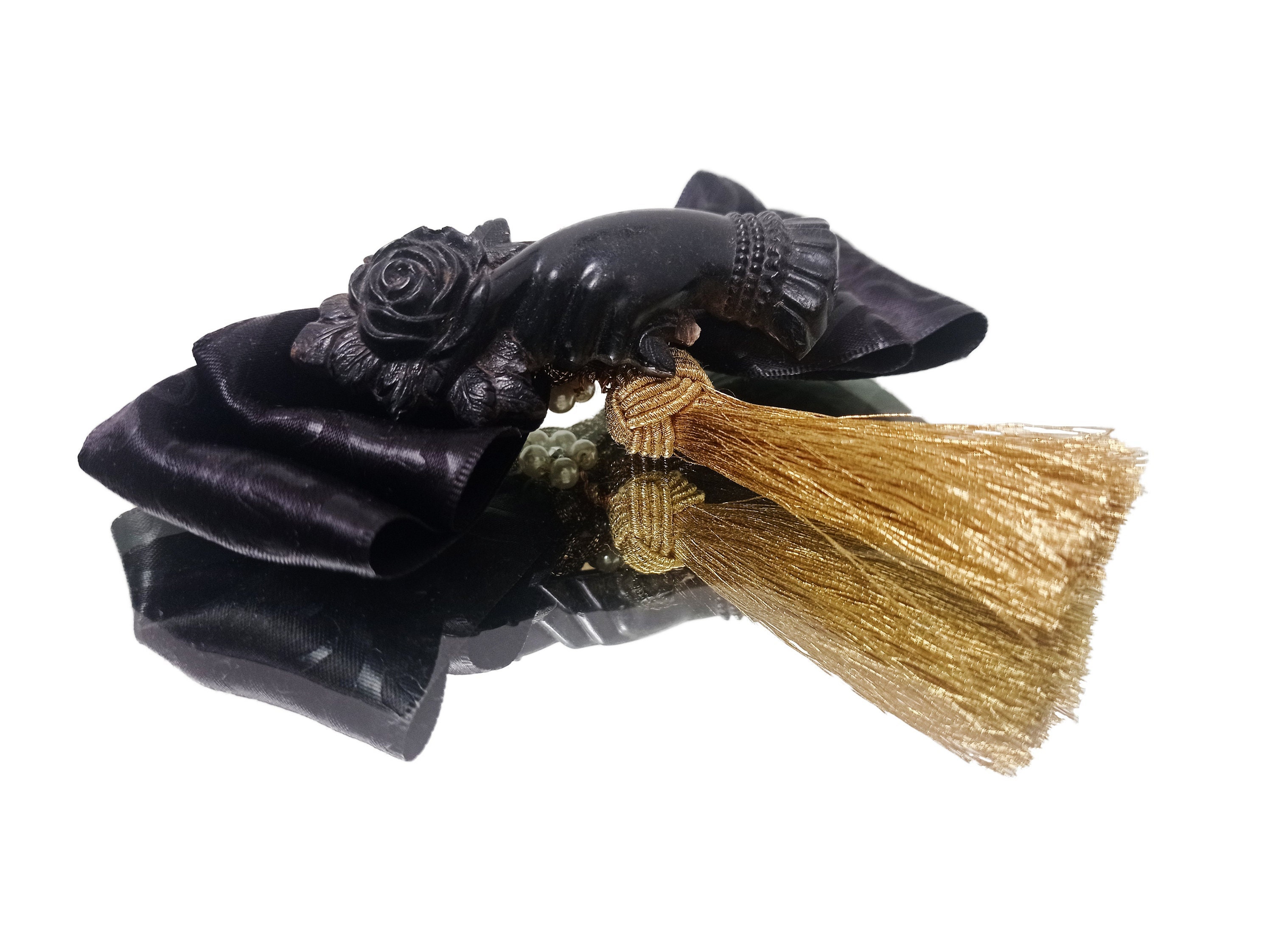 An Exquisite Antique Victorian Mourning Brooch, A Spectacular Elegant ...