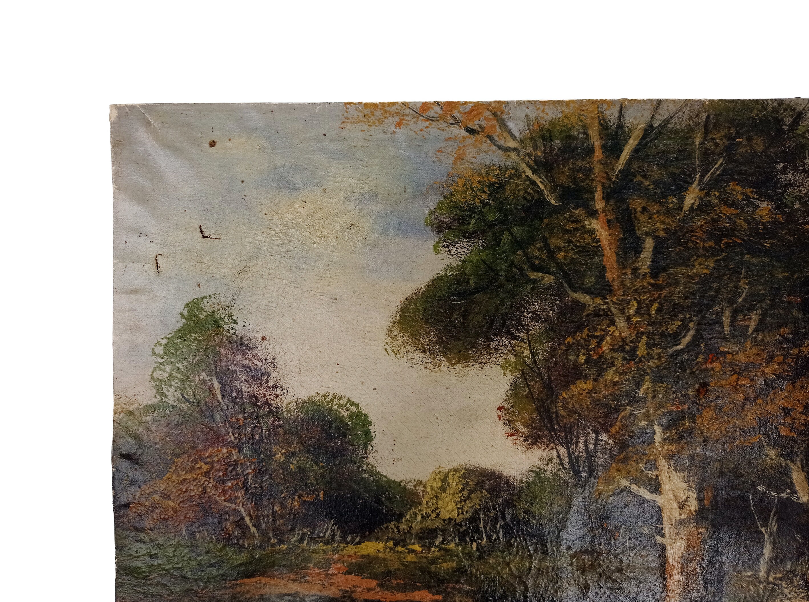 A Splendid Antique French Oil on Canvas, an Exquisite French Barbizon ...