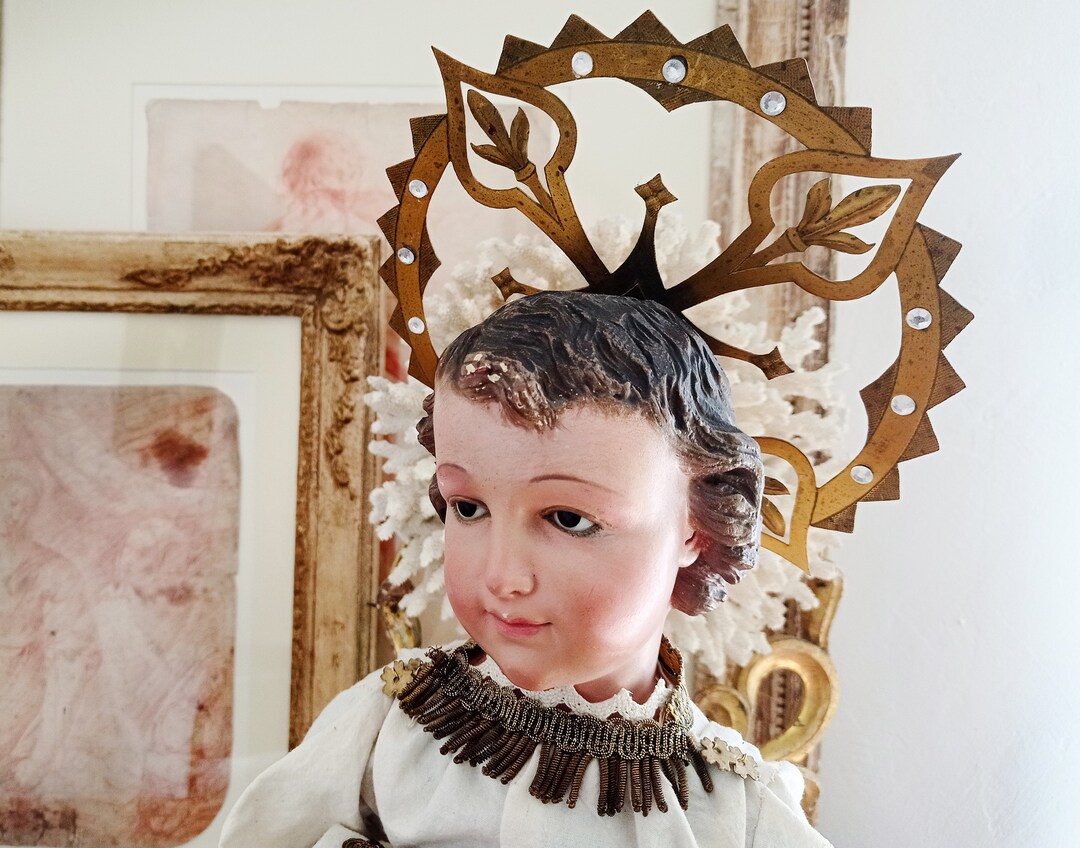 A Magnificent Antique Spanish Sculpture of Child Jesus, an Exquisite ...