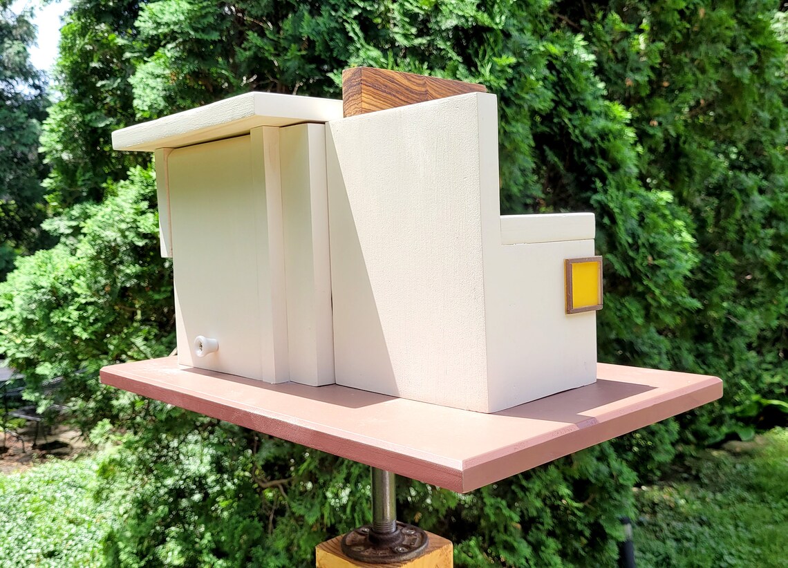 Modern Birdhouse MCM Beautiful Handmade One-of-a-kind - Etsy