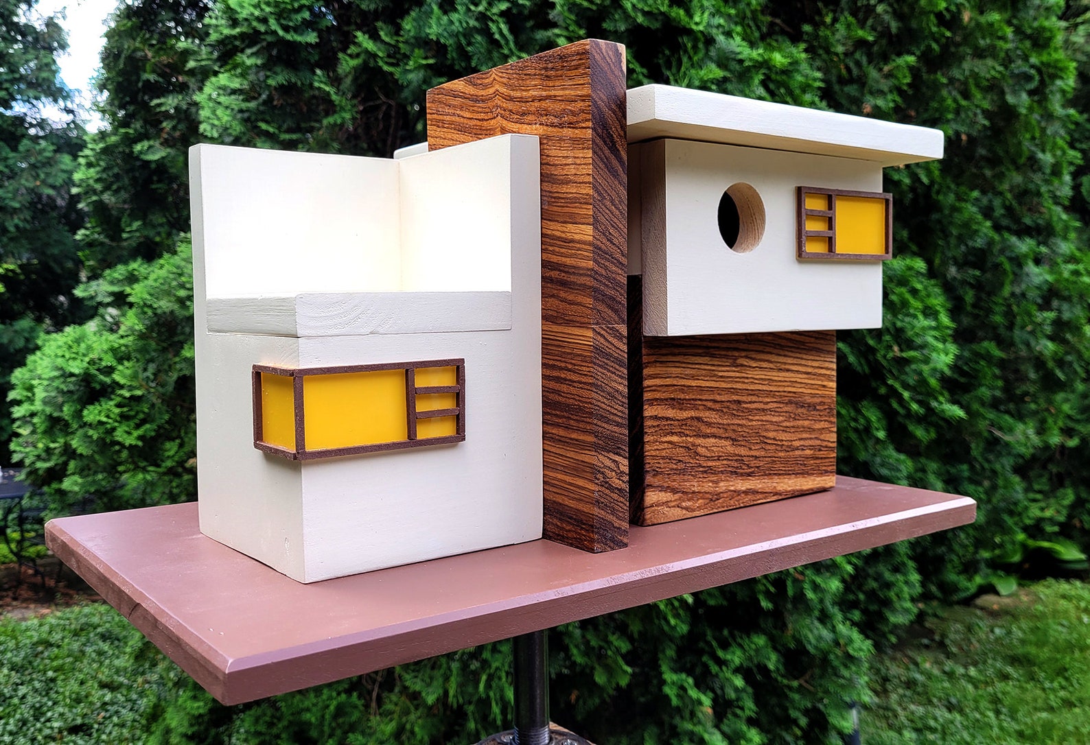 Modern Birdhouse MCM Beautiful Handmade One-of-a-kind - Etsy