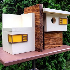 Modern Birdhouse MCM Beautiful Handmade One-of-a-kind - Etsy