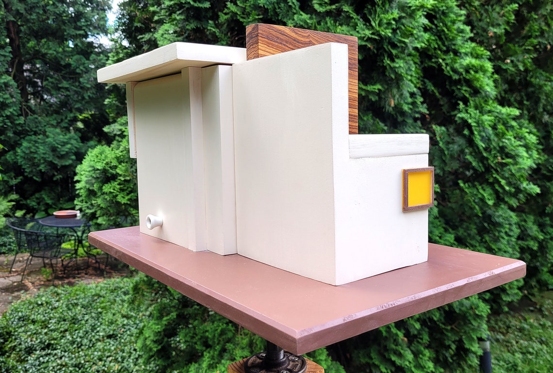 Modern Birdhouse MCM Beautiful Handmade One-of-a-kind - Etsy