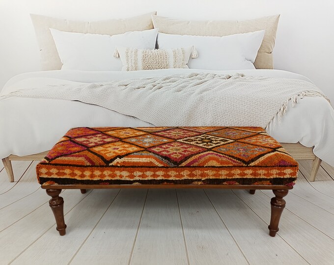 Upholstered Bench, Turkish Bench, Dining Bench, Boho Coffee Table ...