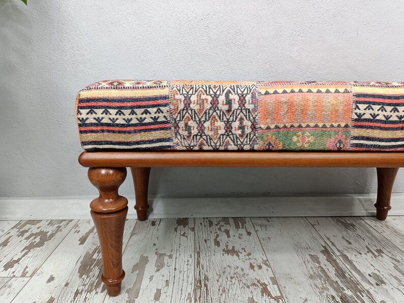 Handmade Furniture Boho Upholstered Bench Piano Bench - Etsy
