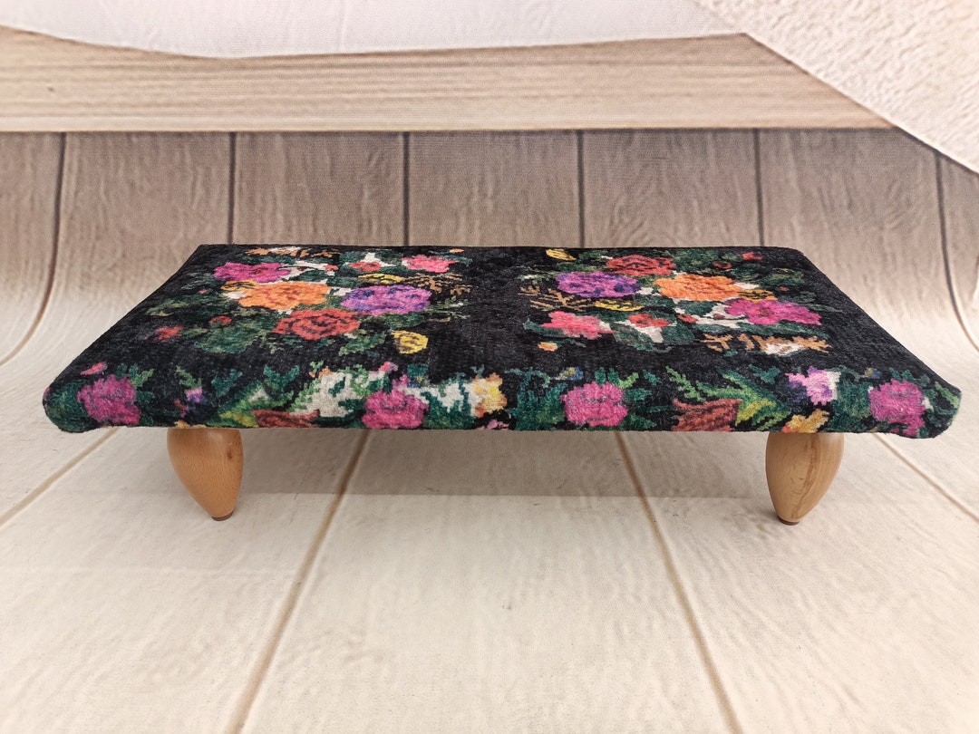 Bohemian Stool, Ottoman Stool, Foot Riser, Handmade Stool, Boho Stool ...