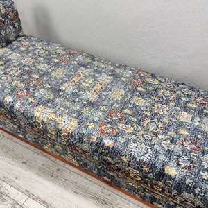 Bedroom Bench, Upholstered Sofa Couch, Blue Sofa, Storage Bench With ...