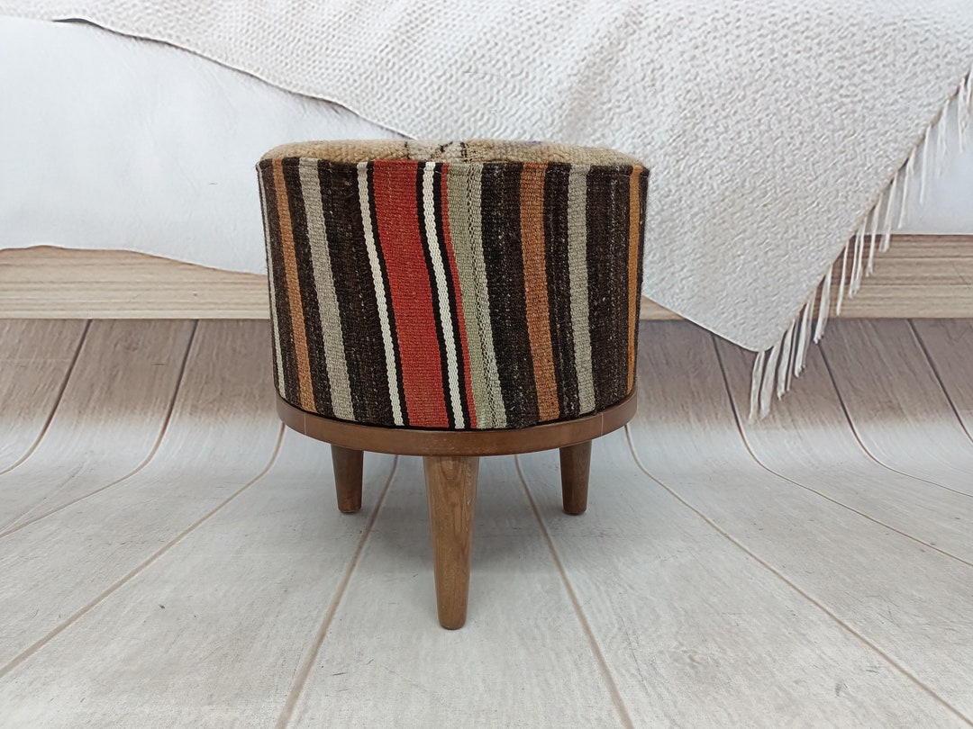 Ottoman Stool, Button Stool, Bean Bag Stool, Floor Chair, Kilim ...