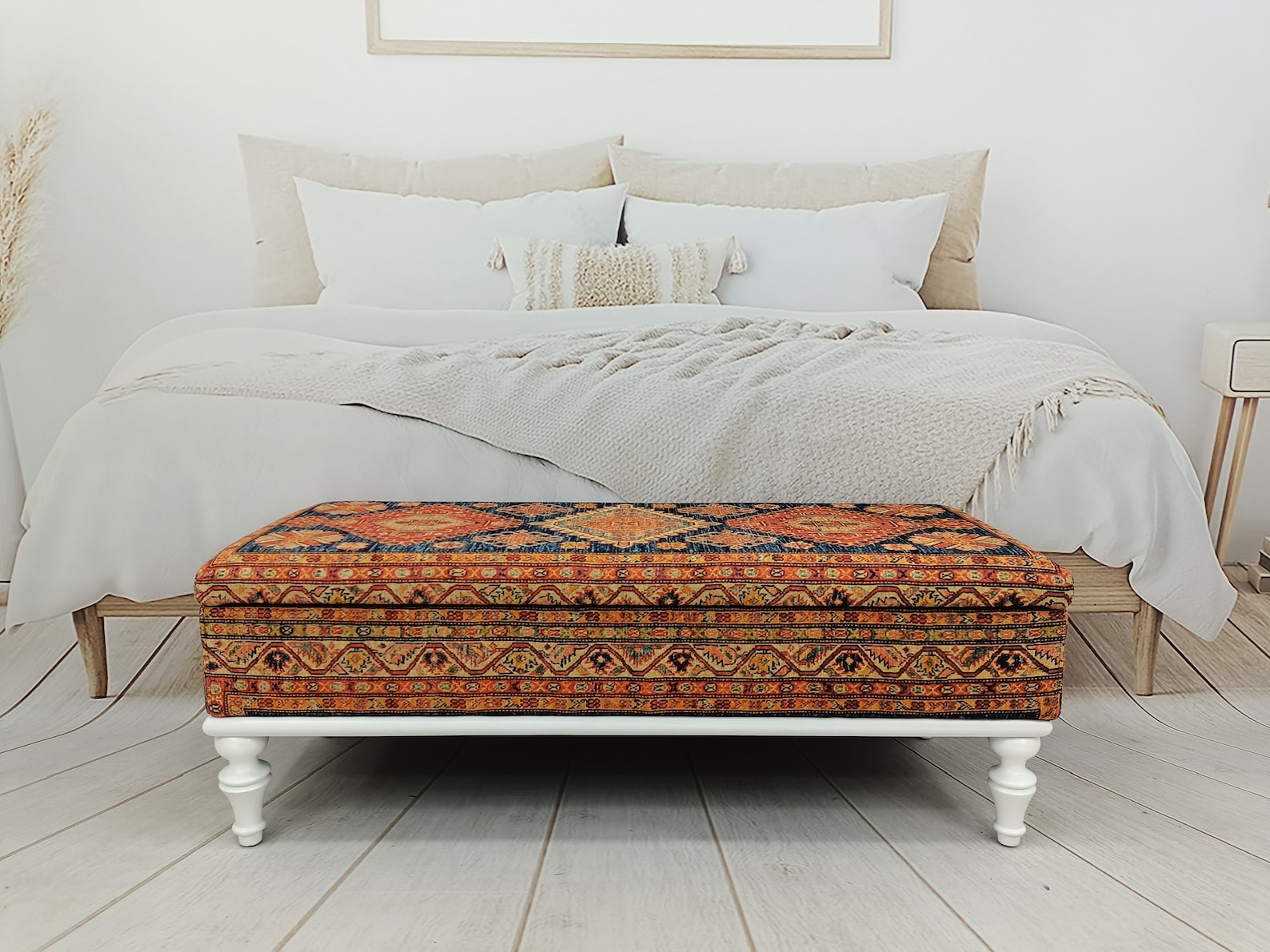 Storage Bench Trunk Coffee Table Upholstered Bench Ottoman - Etsy