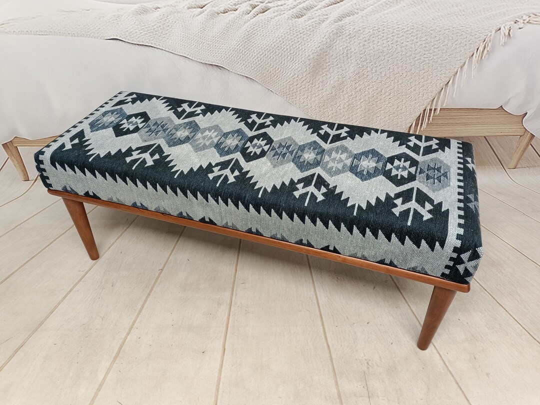 Kilim Rug Bench Dining Bench Farmhouse Bench Bedroom Bench - Etsy