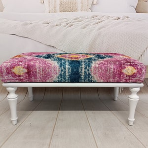 Bench for Bedroom, Bohemian Bench, Entryway Bench, Upholstered Bench ...